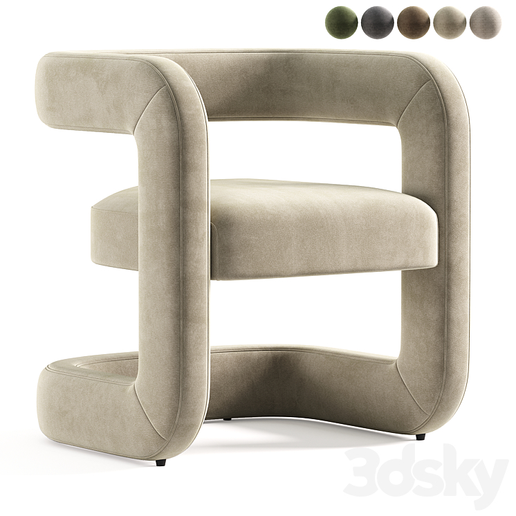 Barrel Dining Chair - Chair - 3D model