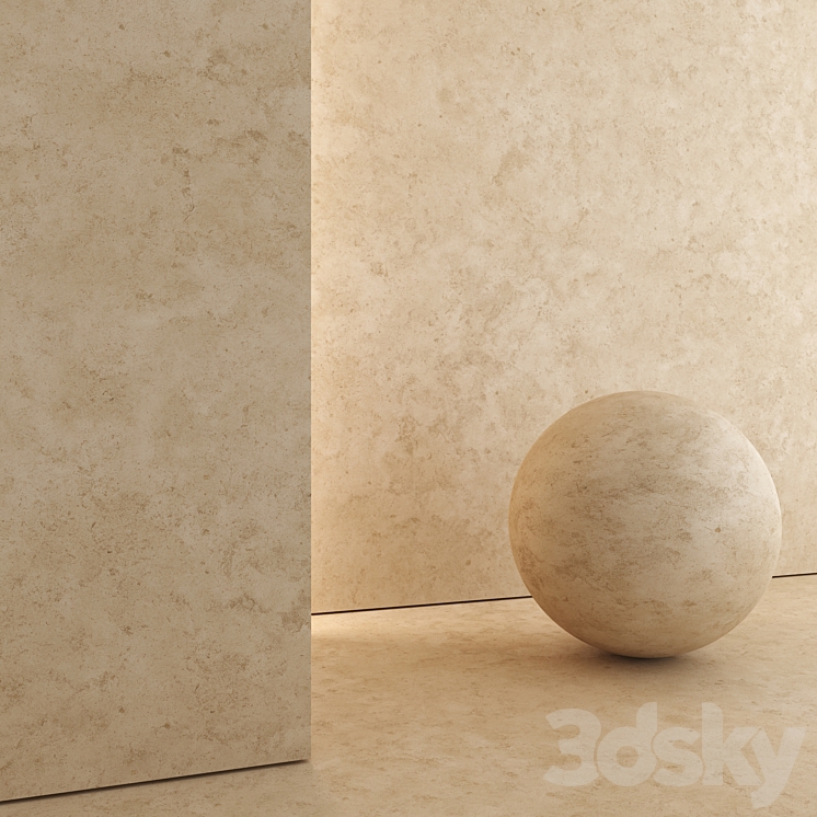 Limestone / Material and Tile - Set 04 - Stone - 3D model