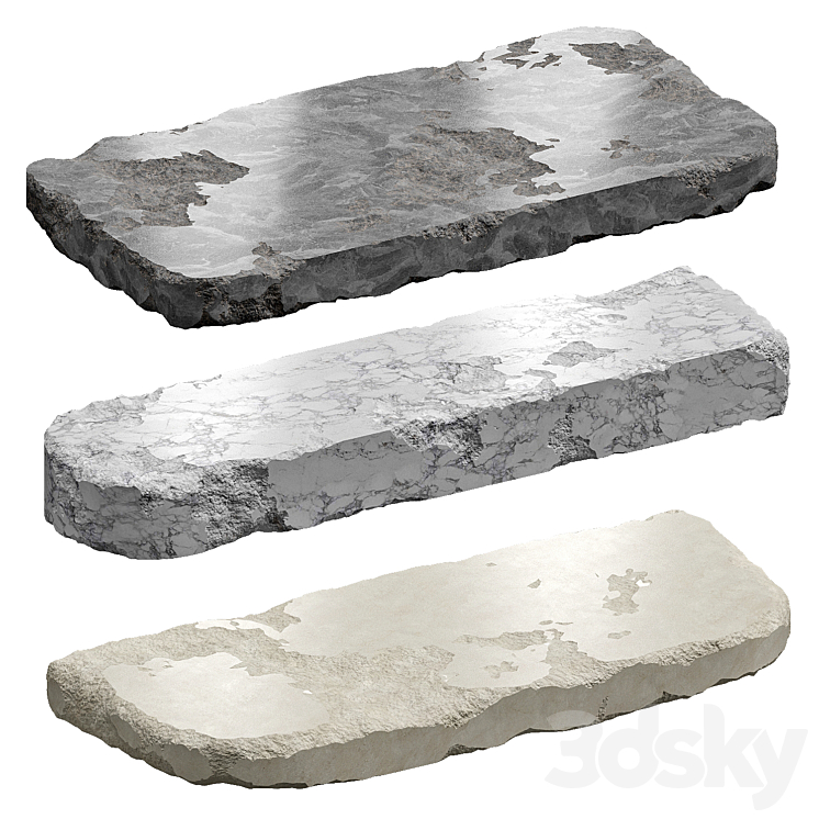 set slab stone - Miscellaneous - 3D model