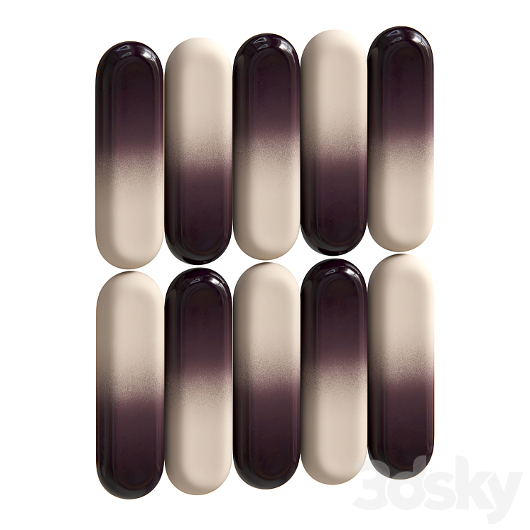Pill Twotone Tiles - Other decorative objects - 3D model