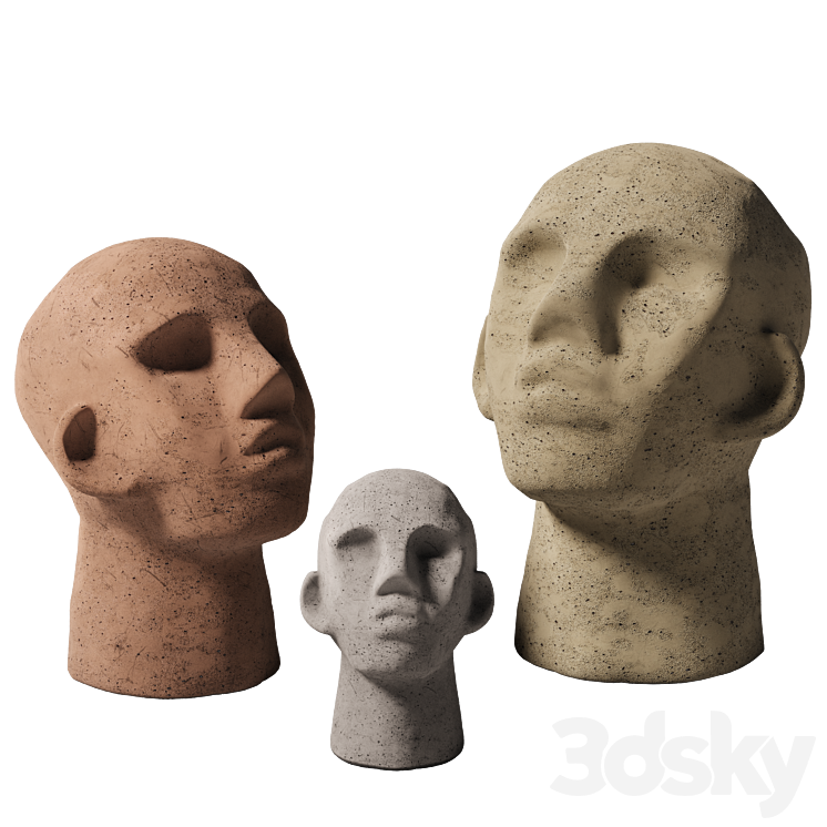 Talvik Figure Heads Decorative Sculpture Made of Concrete by Villa ...