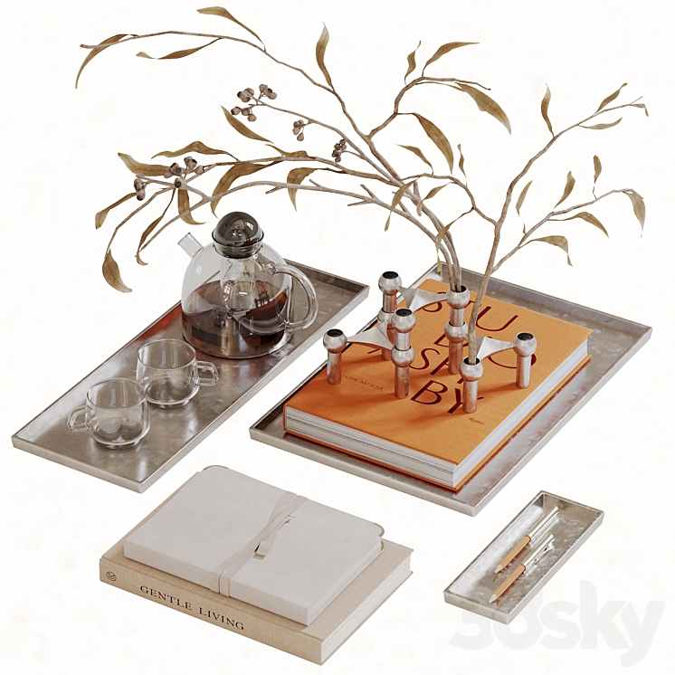 Autumn decor set - Decorative set - 3D model