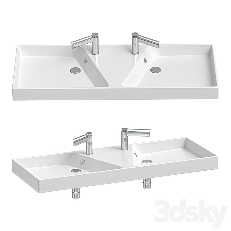 Jacob Delafon Rytmik EXM112 wall-mounted washbasin - Wash basin - 3D model