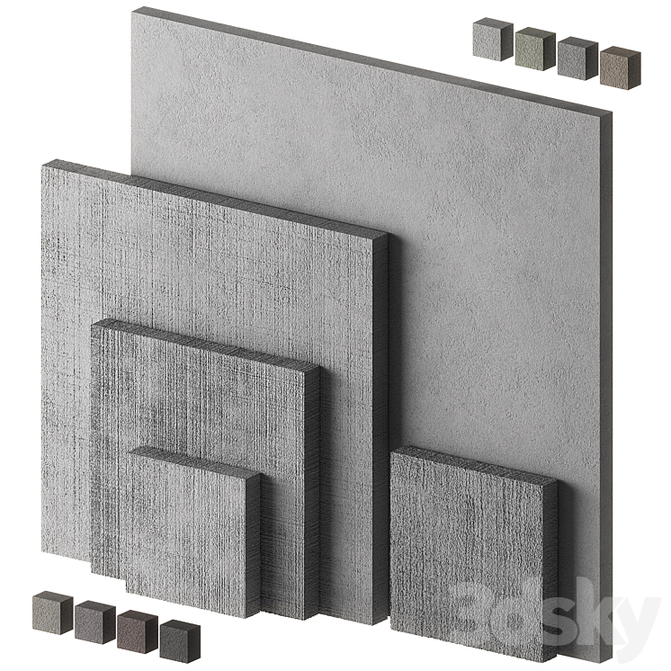 Concrete Textures Set 041 - Stone - 3D model