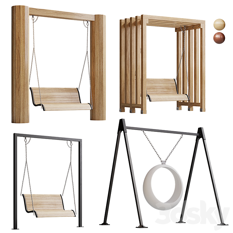 A set of park swings - Other - 3D model