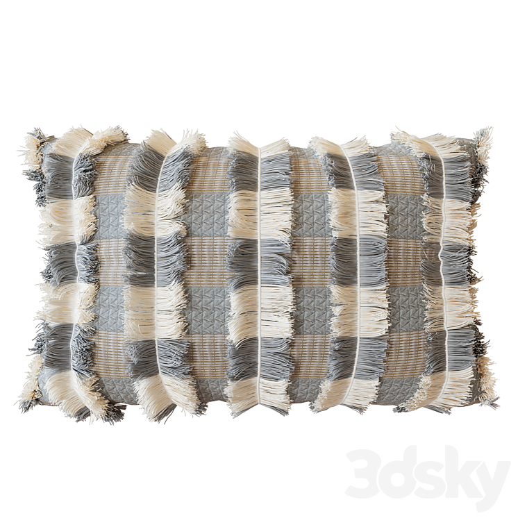 Pollack Fringe Cushion - Pillows - 3D model