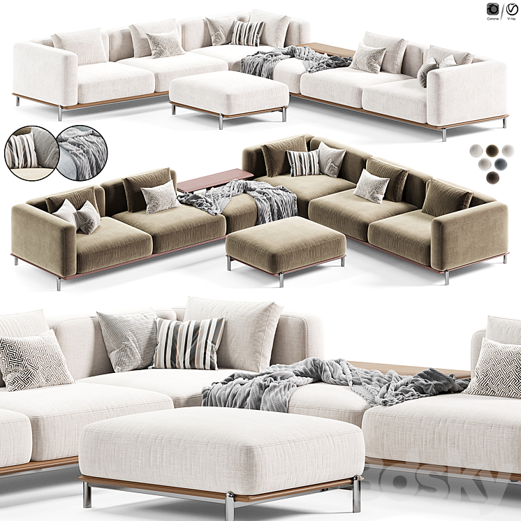 Poliform Brera Modular Sofa - Sofa - 3D model