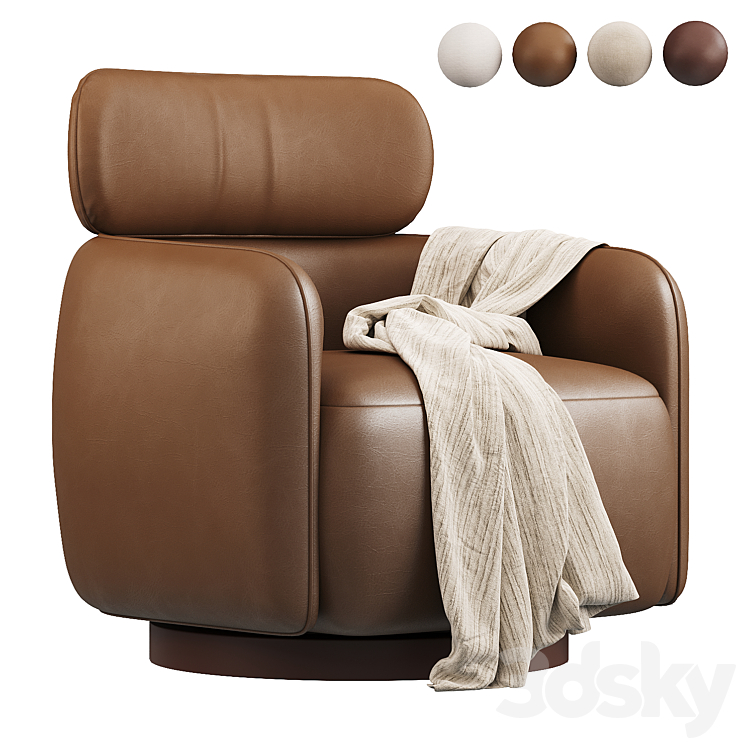 Mahvish Genuine Armchair - Arm chair - 3D model