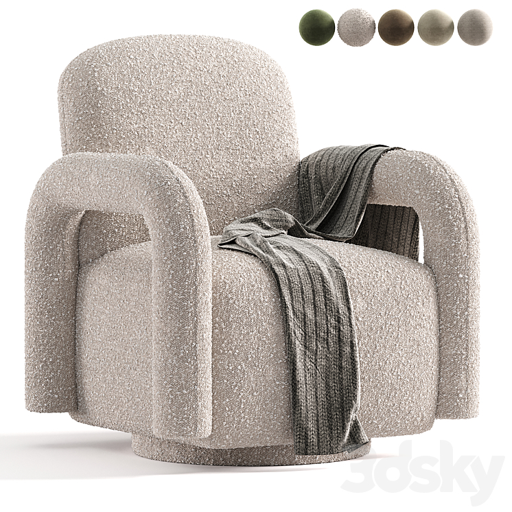 Jolisha Upholstered - Arm chair - 3D model