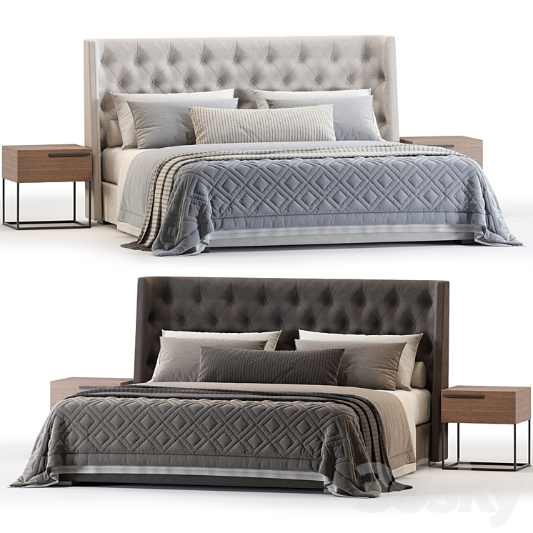 Meridiani TURMAN Bed - Bed - 3D model