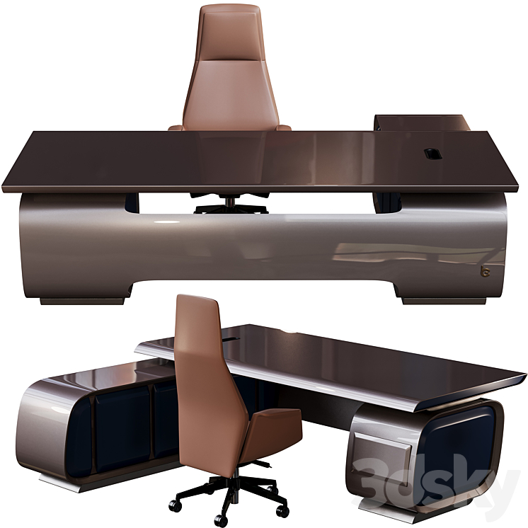 Modern Executive Chairman's Desk by BOBIAO - Office furniture - 3D model