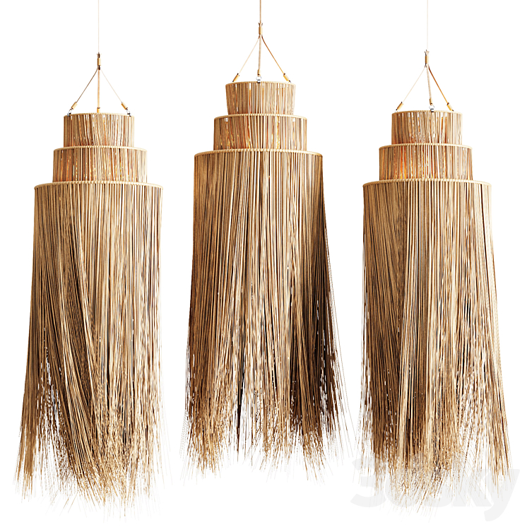 Anisha 3 Tier Alang Pendant Light - Pendant light - 3D model