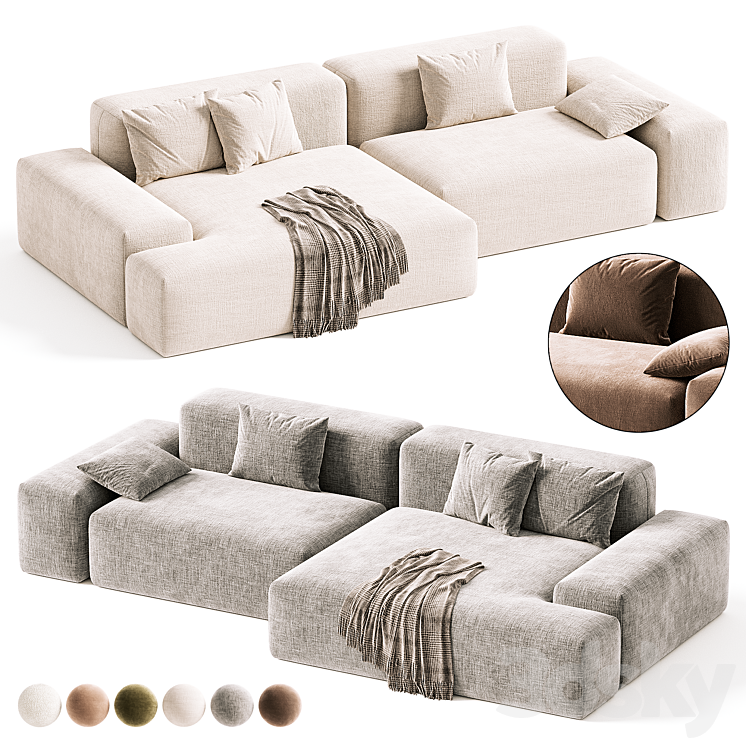 Travis Sofa 320x160 by Lavsit - Sofa - 3D model