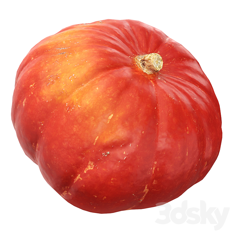Red pumpkin - Food and drinks - 3D model