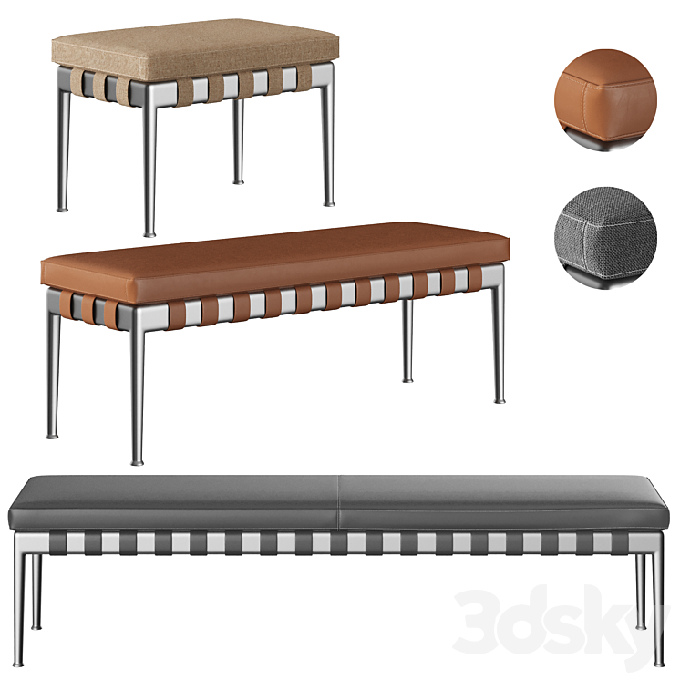 Flexform Gregory Bench - Other soft seating - 3D model