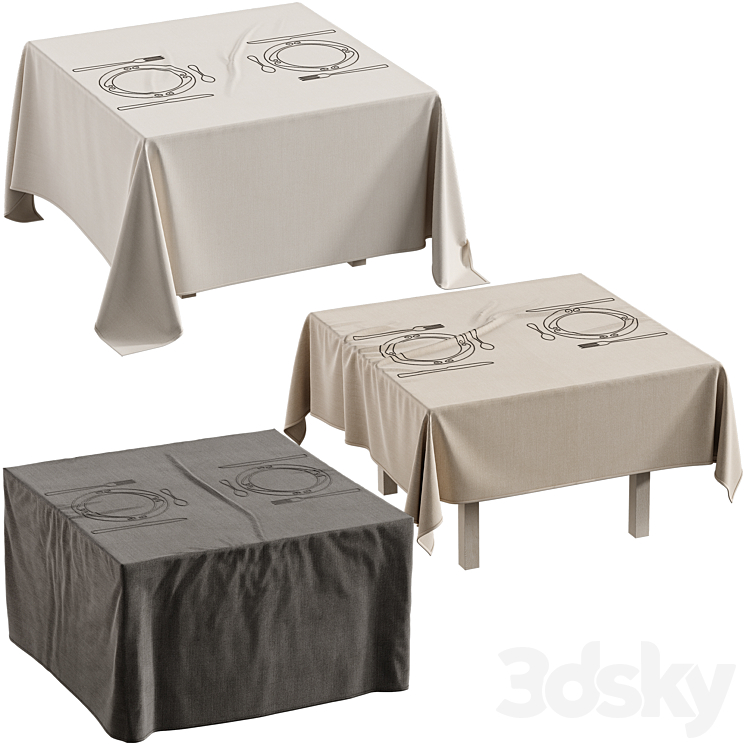 Tablecloth 114 - Table - 3D model
