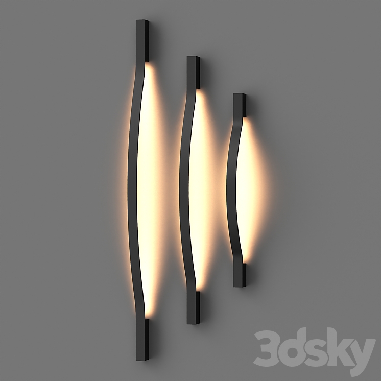 Lumen Wave OM wall lamp - Wall light - 3D model