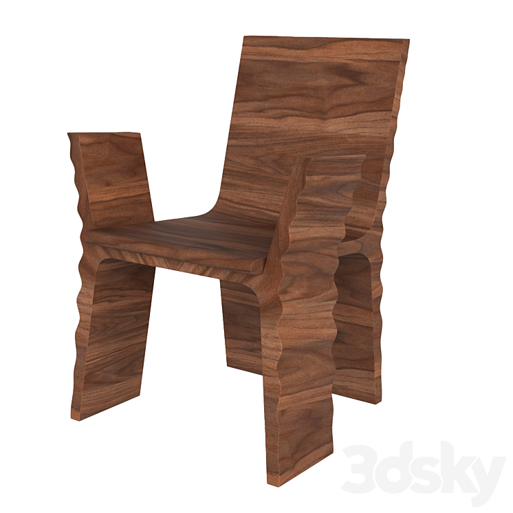 The Wave Chair - Arm chair - 3D model