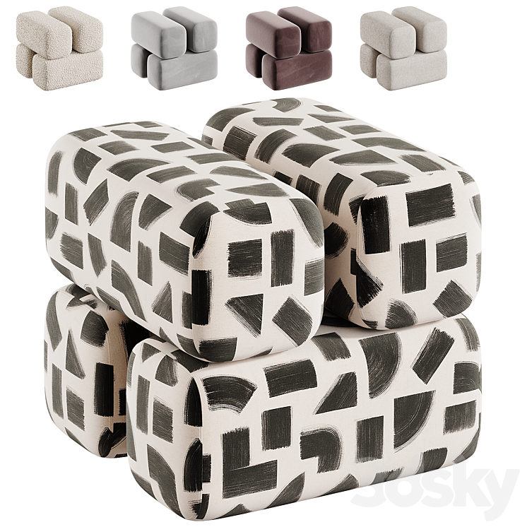 DROVA Pouf by Woo - Other soft seating - 3D model