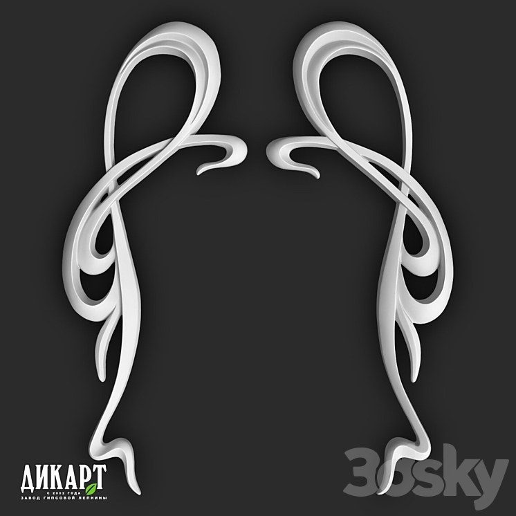 Dikart Ds-522 501Hx198x23mm - Decorative plaster - 3D model