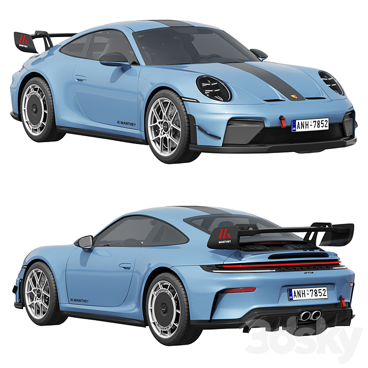 Porsche 911 GT3 Manthey Kit 2026 - Ground Transport - 3D model