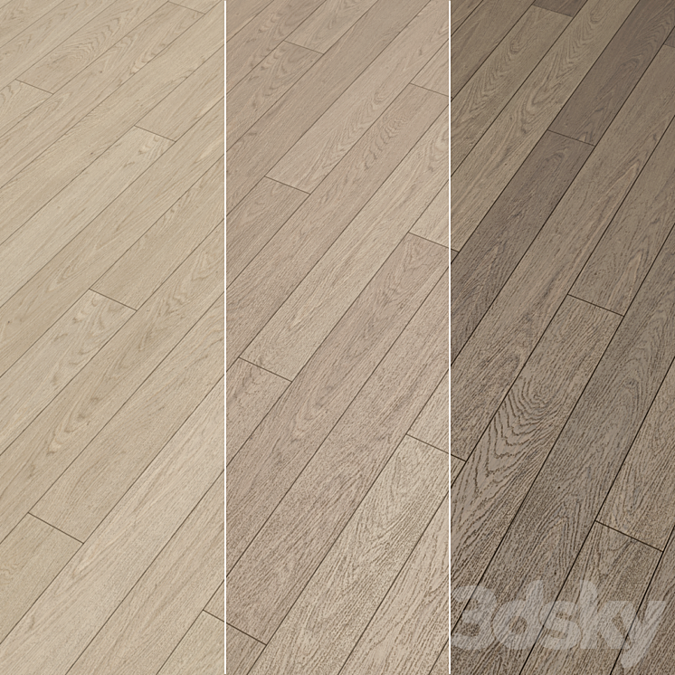 PBR Oak Wood Flooring Collection 01 | 3 Colors Pack | V-Ray Ready ...