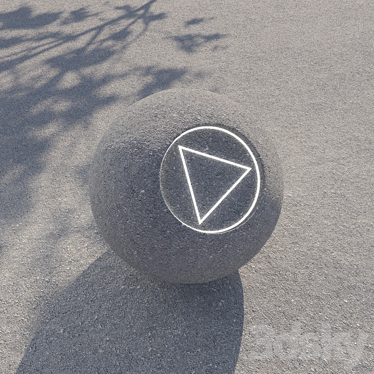 V8 Small Stone Asphalt Material | 4k | Seamless | PBR - Stone - 3D model