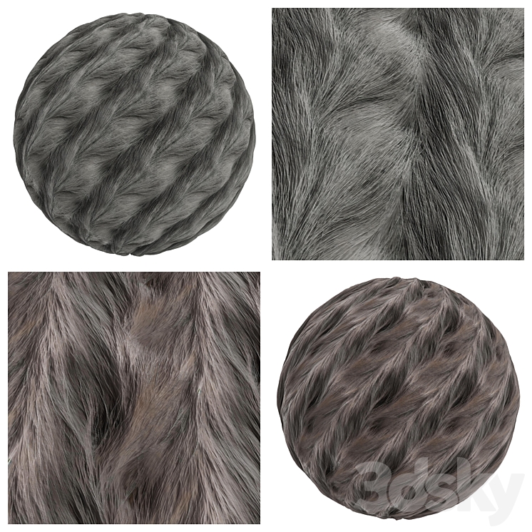 FB1176 Gray Fur fox Texture Pack covering | PBR | 3mat | 4K ...