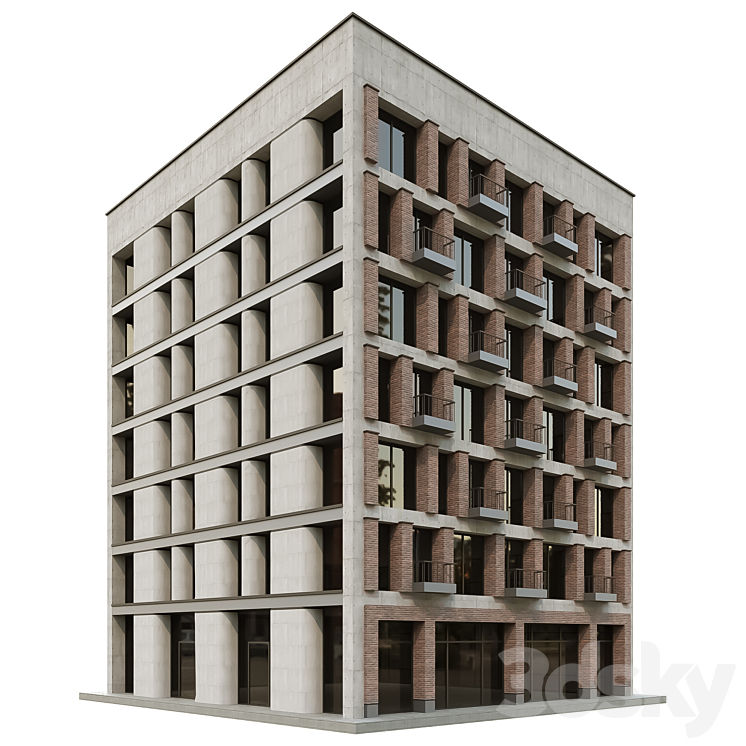 Modular Urban Apartment Building with Four Unique Facades - Building ...