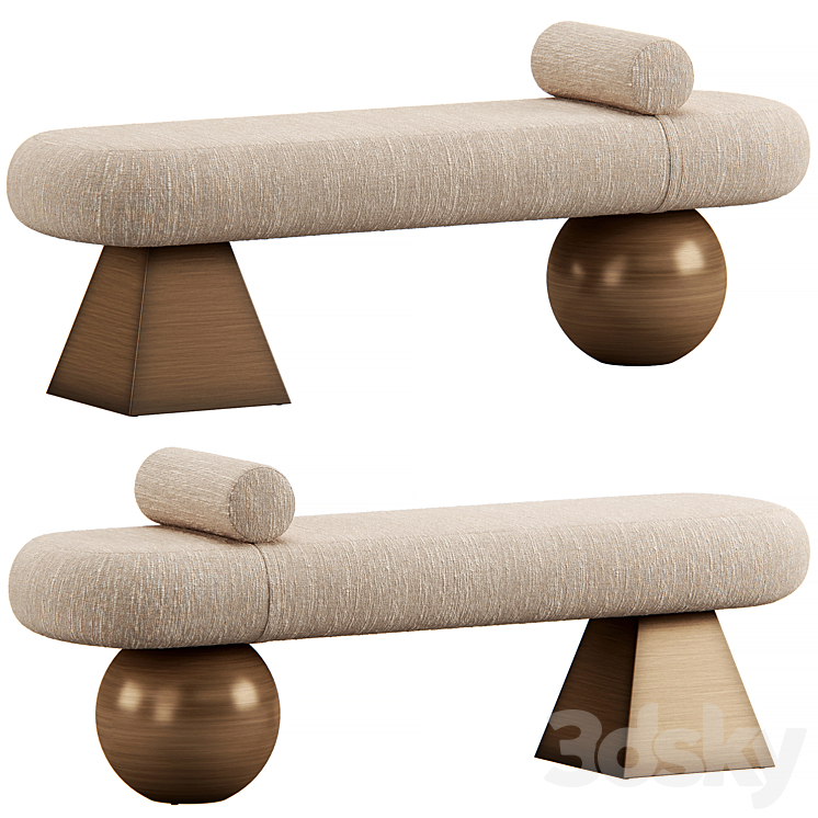 Bench Geneva by Richmond Interiors - Other soft seating - 3D model