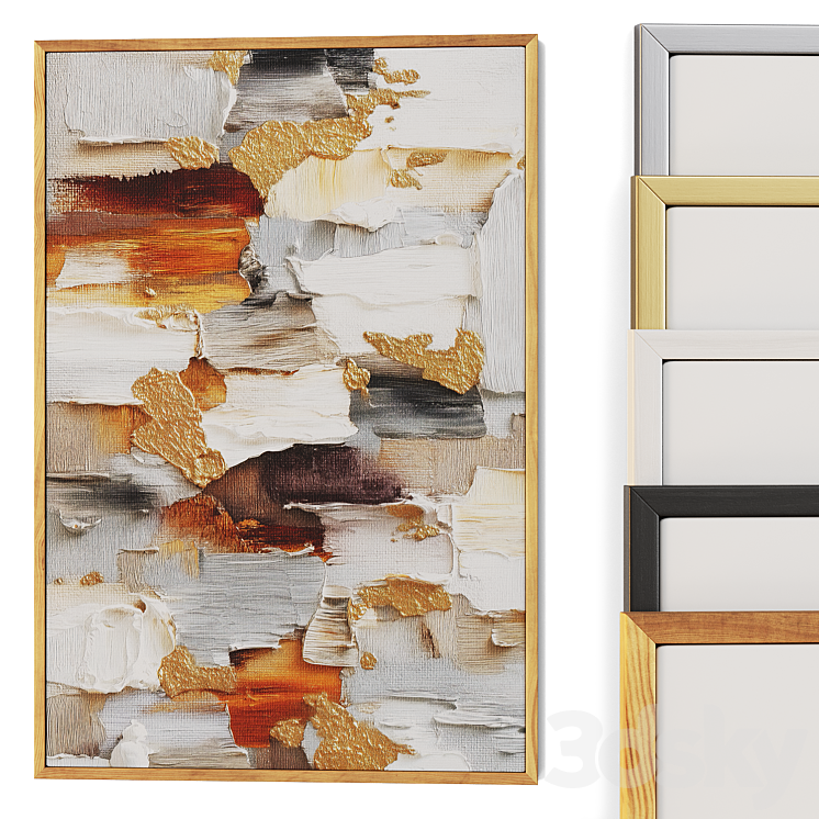 Paintings 021 Warmth and Light - Frame - 3D model
