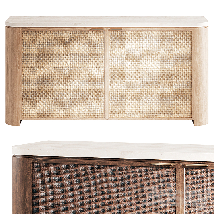 RH Mizu Double-Door Sideboard - Sideboard & Chest of drawer - 3D model