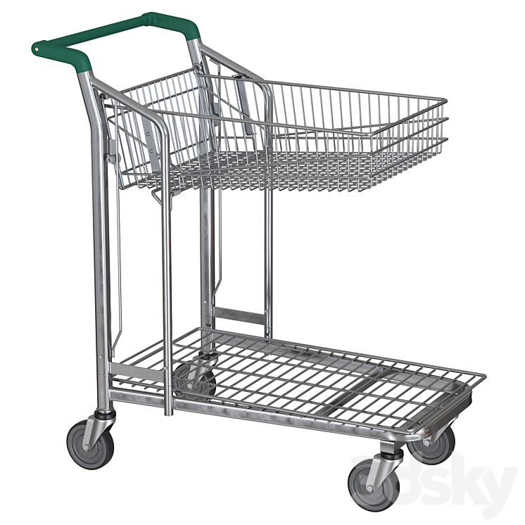 Grocery cart - Shop - 3D model