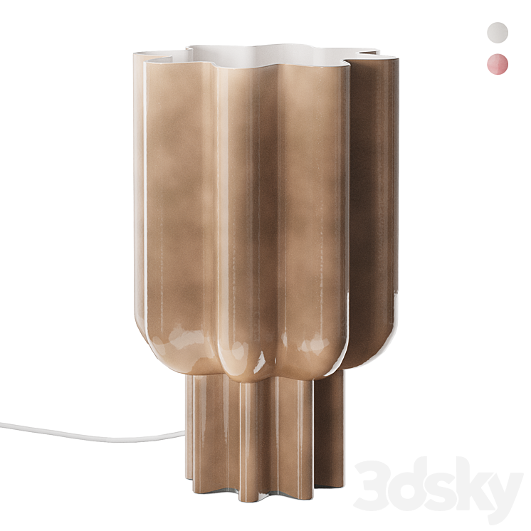 Glass Wavy Sleek Table Lamp H&M - Table lamp - 3D model