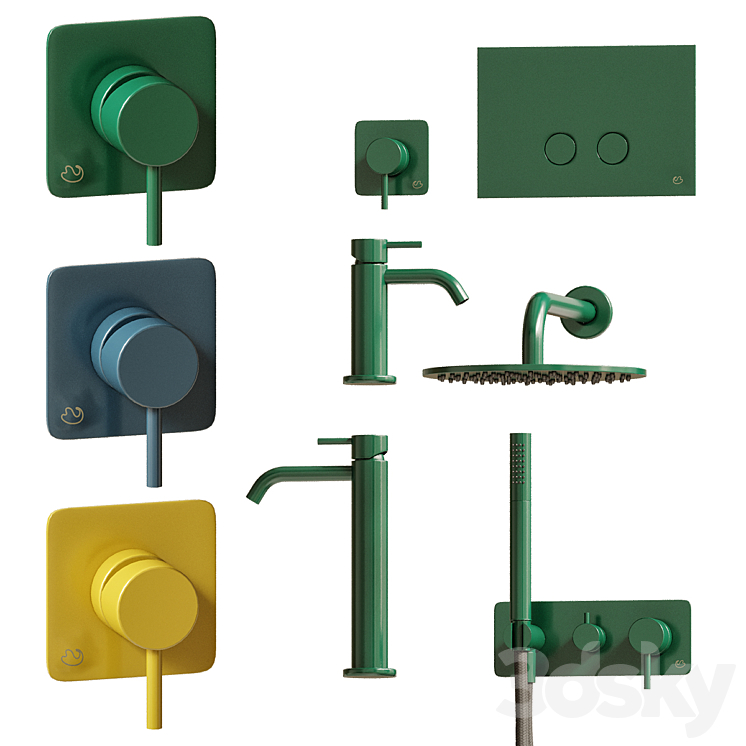 Colore collection mixer We Are IB - Faucet - 3D model