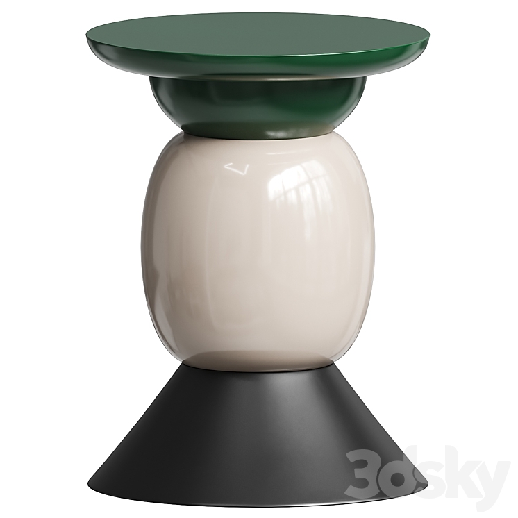 Shiny and Matte Side Table X Collagerie - Table - 3D model