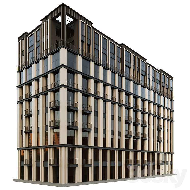 Contemporary City Landmark Building - Building - 3D model