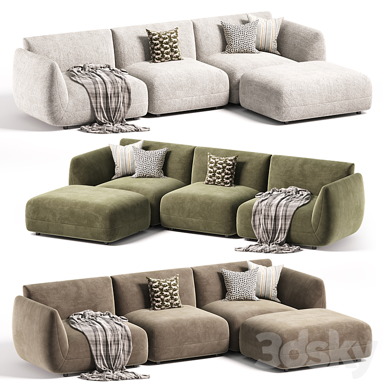 Anneta Modular Sofa By Casa Blanco - Sofa - 3D model