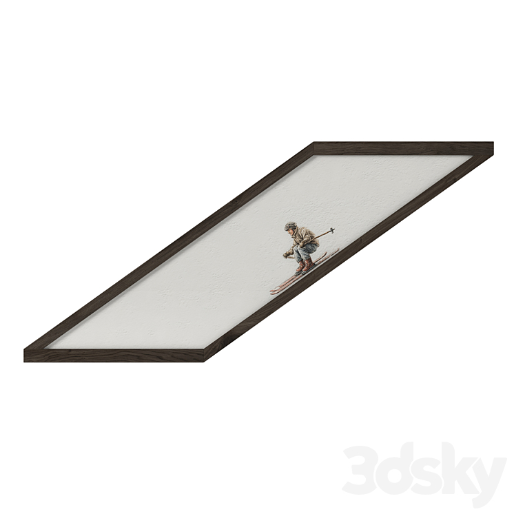 Small illustrated wall art frame - Part 6 - Frame - 3D model