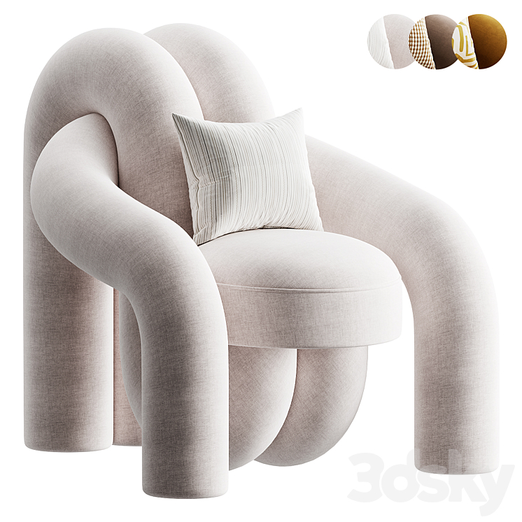 Tangled Chair - Arm chair - 3D model