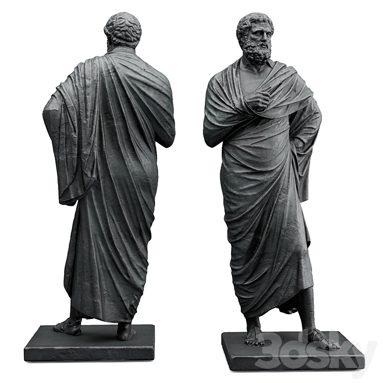 Standing Greek Sculpture - Sculpture - 3D model