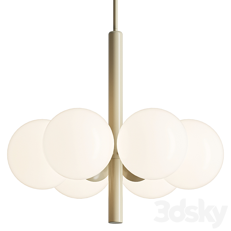 Opaline Chandelier by Kaiser Leuchten - Pendant light - 3D model
