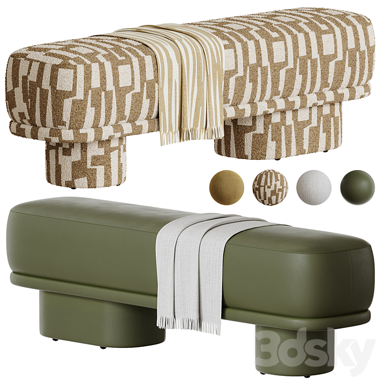 Brooks Bench by Sarah Sherman Samuel - Other soft seating - 3D model