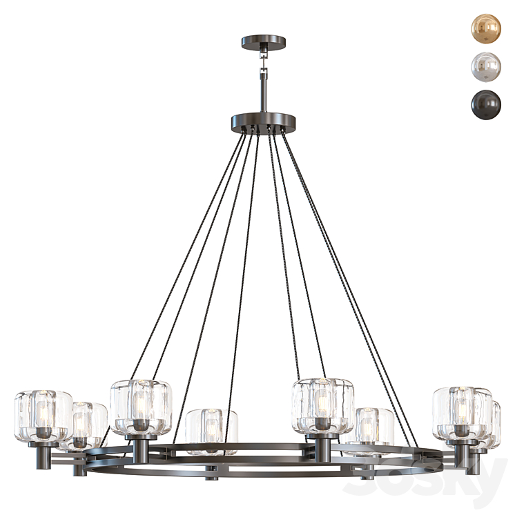 Demaret Round Chandelier - Medium - Pendant light - 3D model