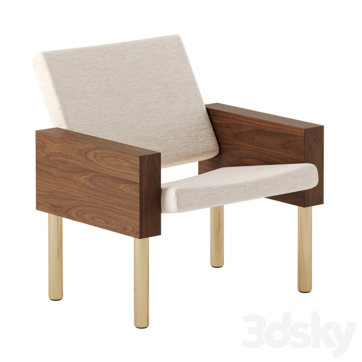 BLOCK chair by La Chance - Arm chair - 3D model