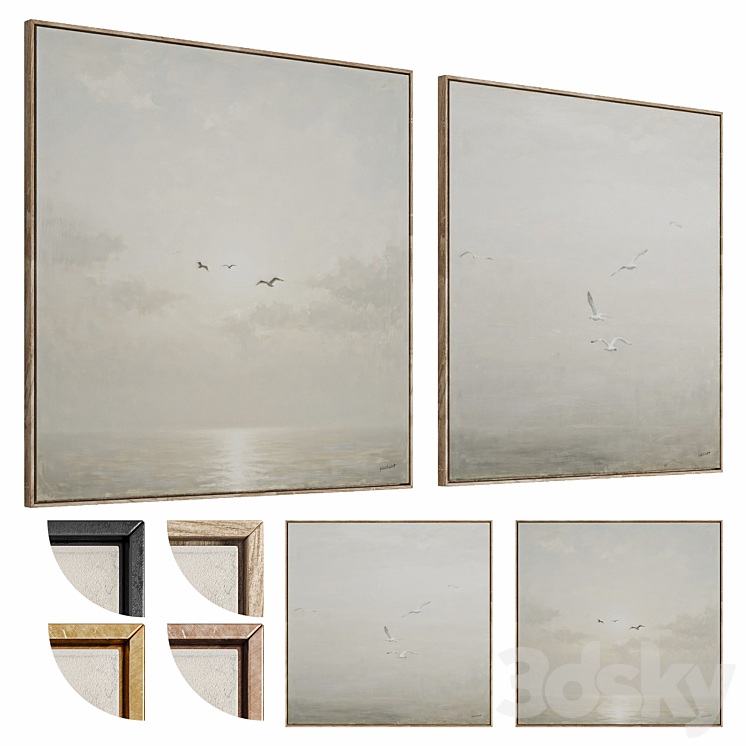 Calm in the Sky | 4K | PBR - Frame - 3D model