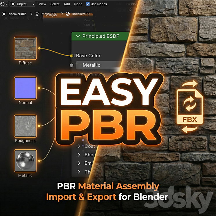 Easy PBR for Blender - Scripts - 3D model