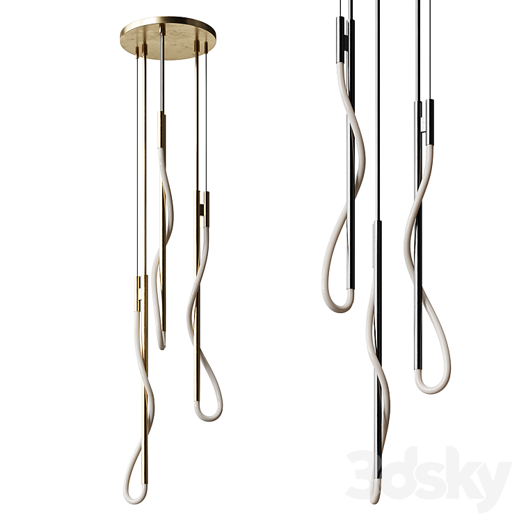 Surrey Multi Pendant - Pendant light - 3D model