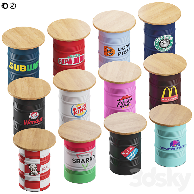 Fast food fuel barrel - Miscellaneous - 3D model