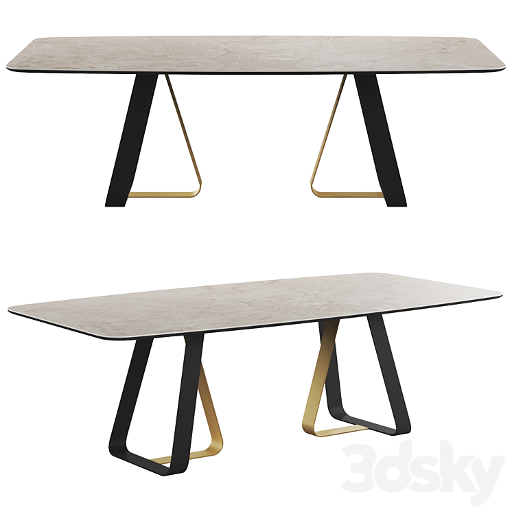 Sunshell Dining Table (Sunshine, Calligaris) - Table - 3D model